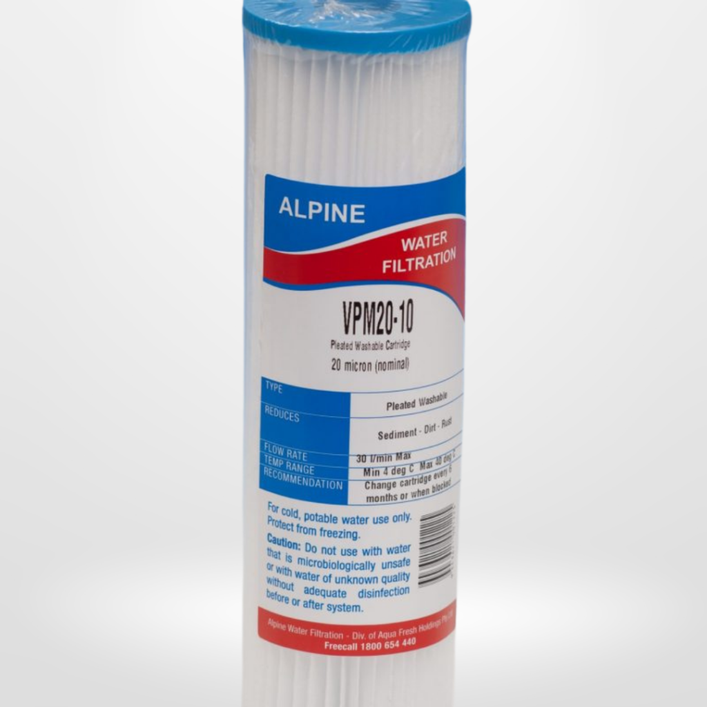 Water Filter Cartridges: Alpine VPM20-10 Pleated Washable | Aqua Fresh ...